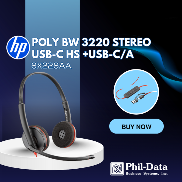 Poly BW 3220 Stereo USB-C Headset - Phil-Data Online Store
